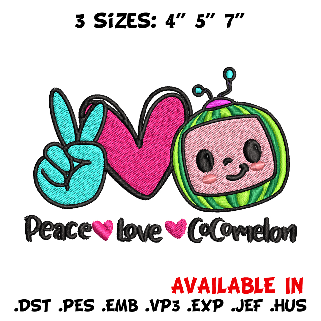 Cocomelon Logo Embroidery design, Cocomelon Embroidery, logo - Inspire ...