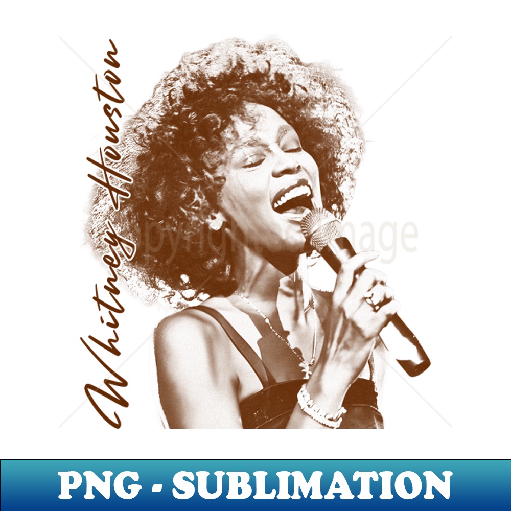 Whitney Houston - PNG Transparent Digital Download File for | Inspire ...