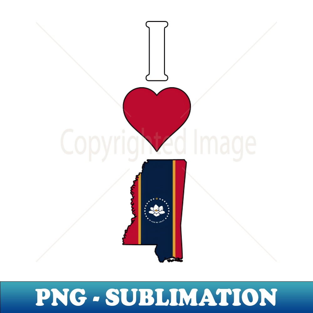 I Love Mississippi Vertical I Heart Mississippi State Flag M | Inspire Uplift