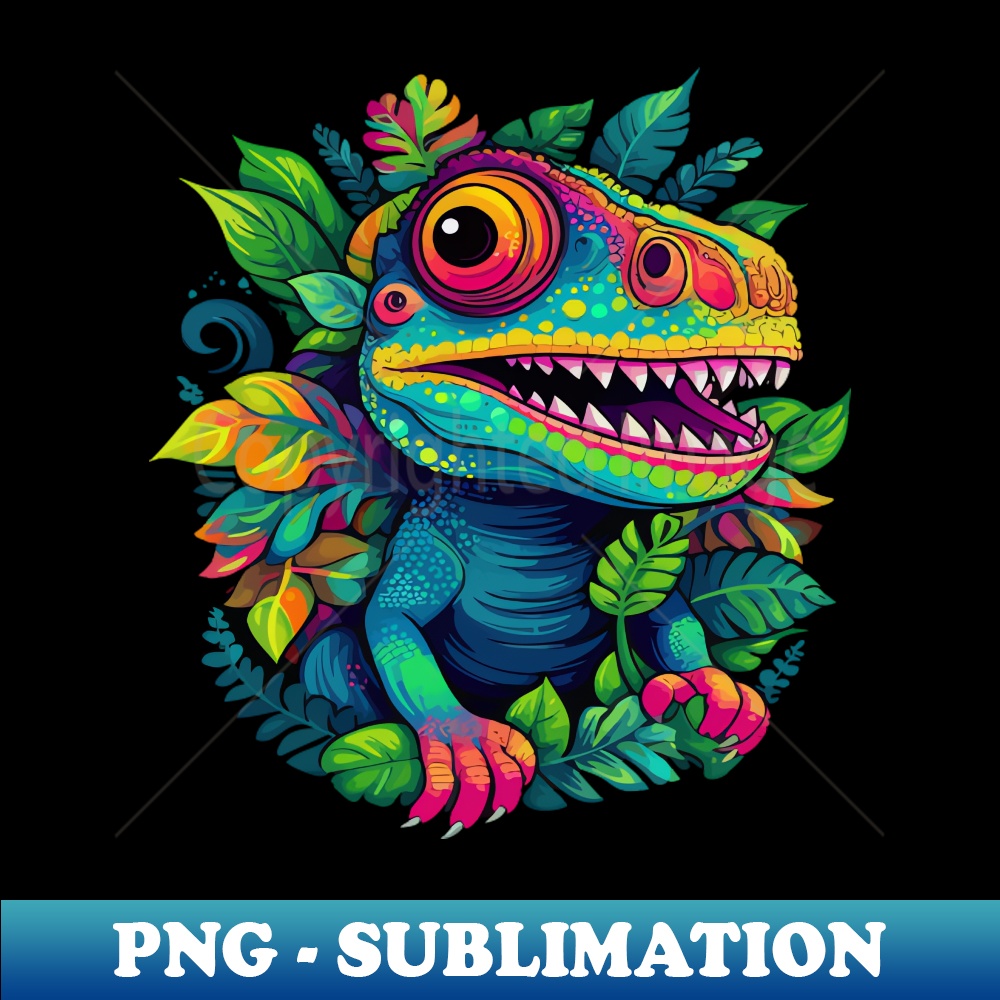 Chameleon Smiling - Signature Sublimation PNG File - Boost Y | Inspire Uplift