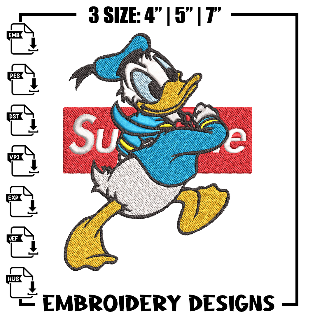 Daisy Duck Supreme Embroidery design, Disney Embroidery, car | Inspire ...
