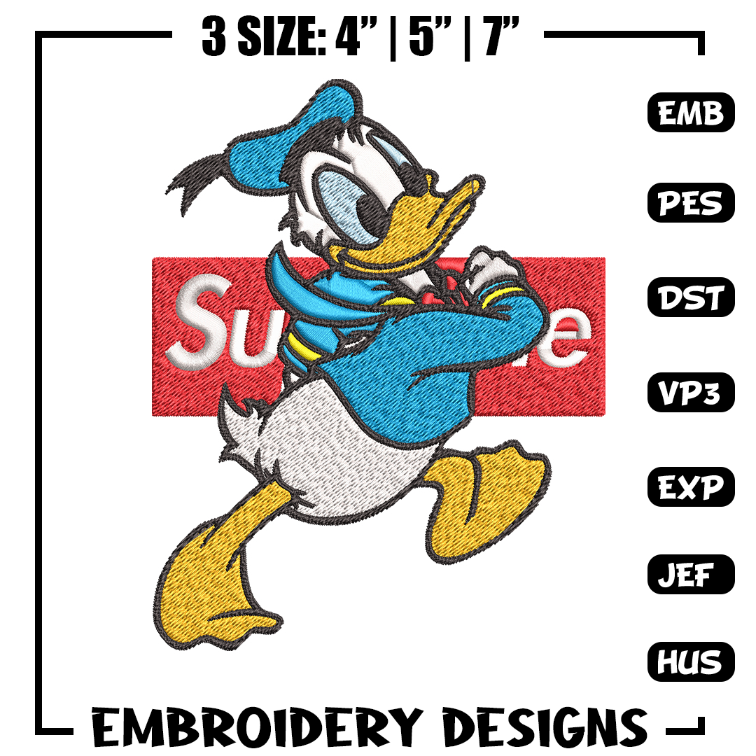 Daisy Duck Supreme Embroidery design, Disney Embroidery, car | Inspire ...