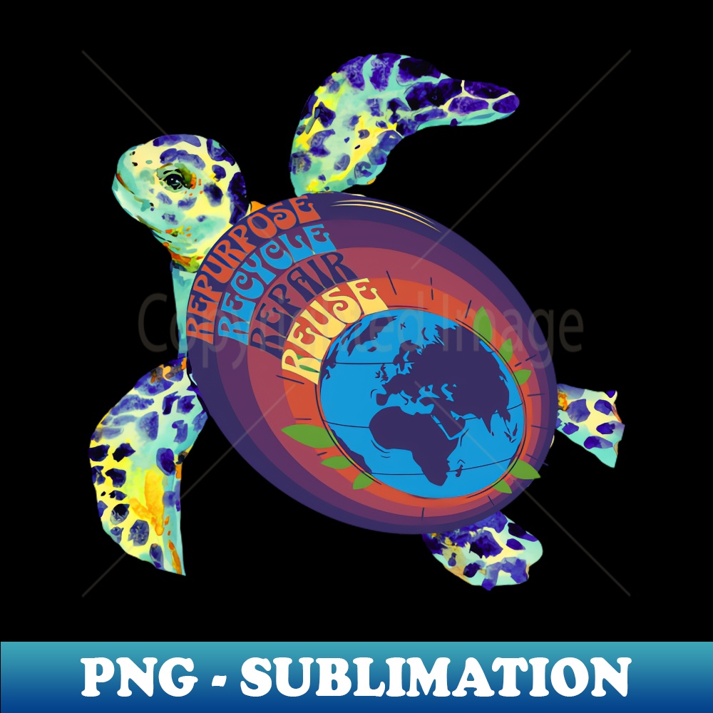 Earth Day Turtle - Professional Sublimation Digital Download - Inspire ...