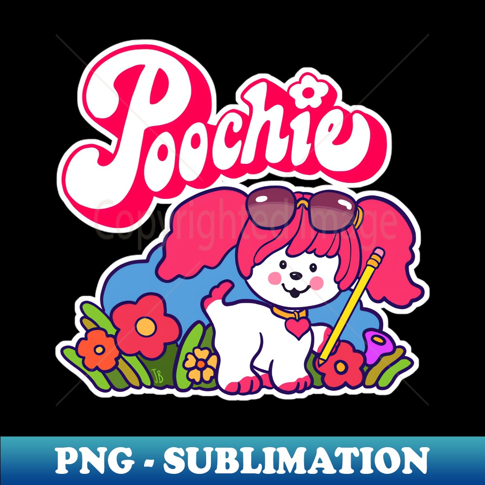 Poochie holding a Pencil - Retro PNG Sublimation Digital Dow | Inspire ...