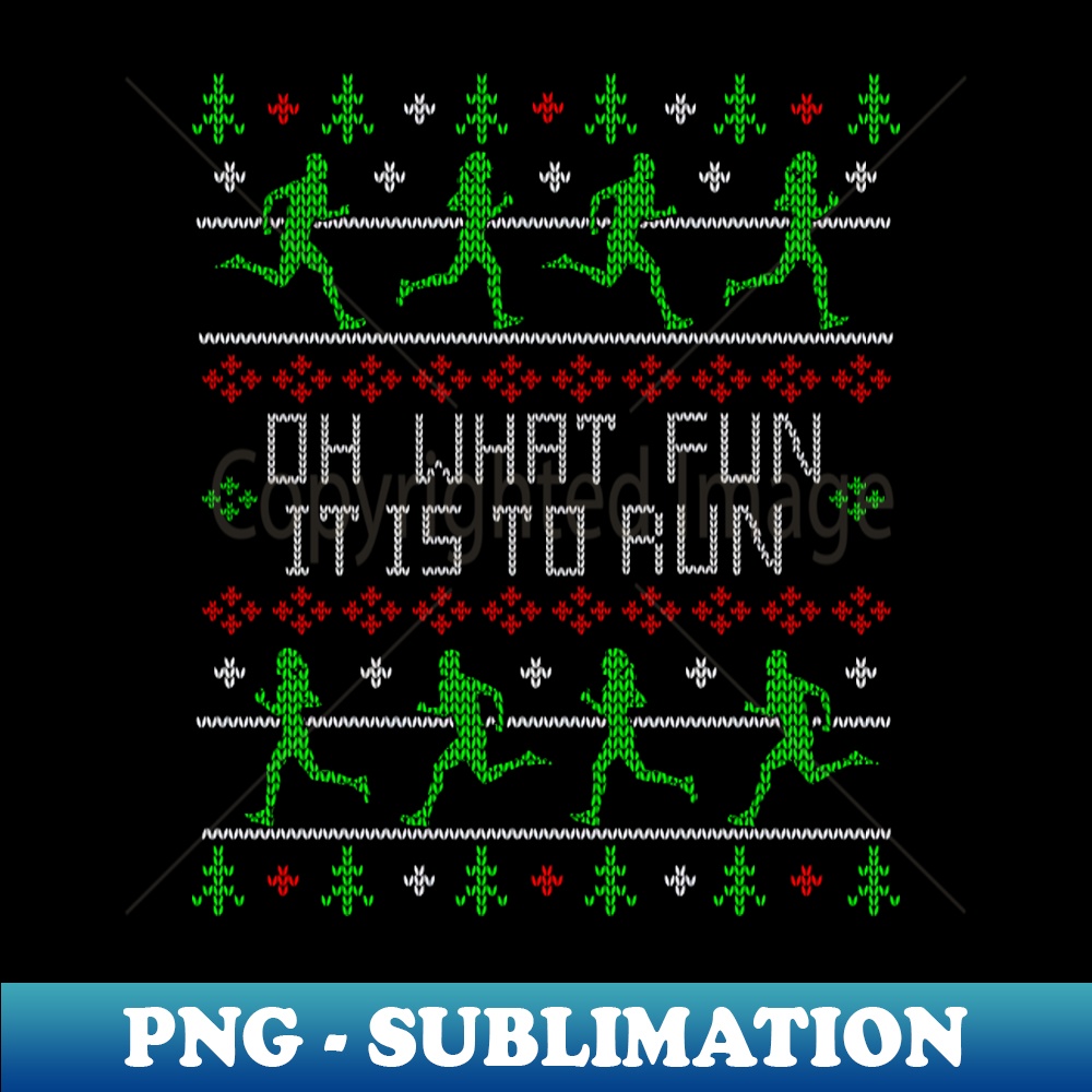 Funny Oh What Fun it is to Run Running Ugly Christmas Sweate | Inspire ...