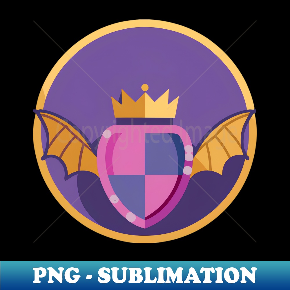 Whimsical Candy Shield Purple and Pink with Violet Bat Wings | Inspire ...