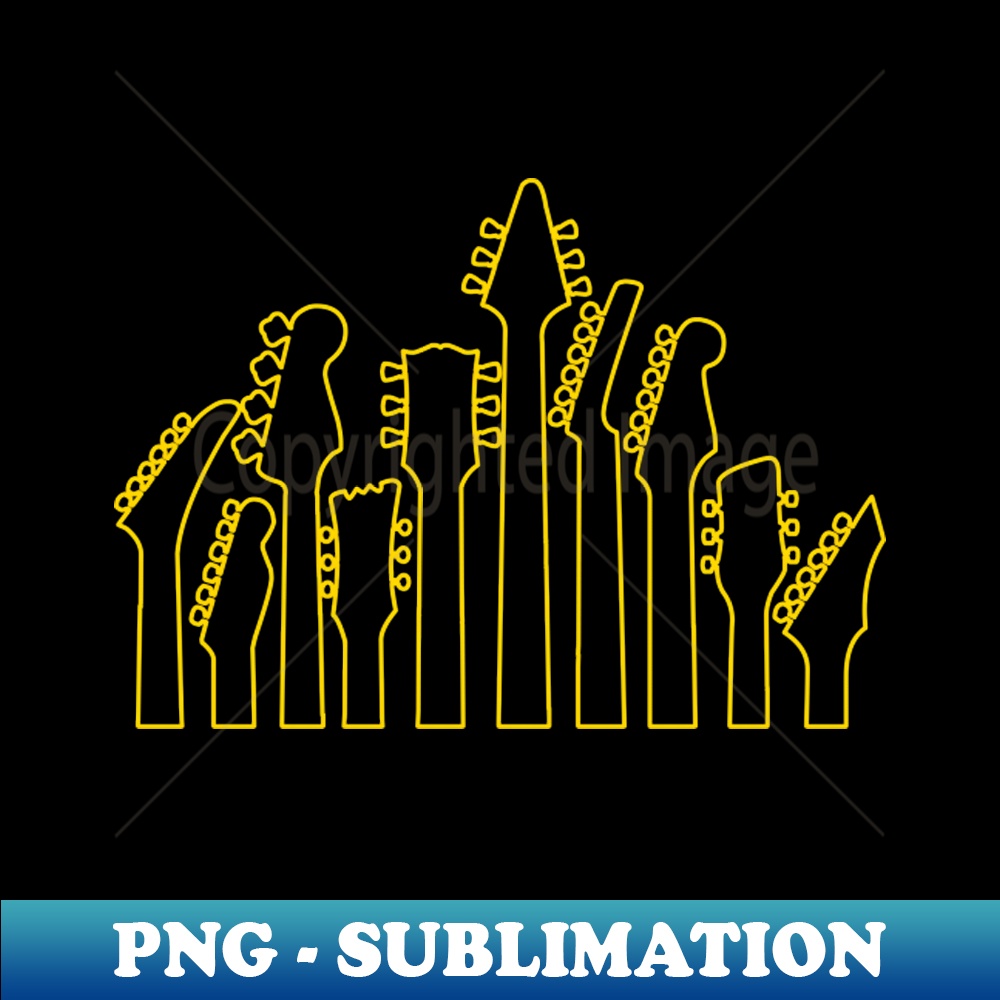 Diverse Guitar Necks - PNG Transparent Sublimation File - Un | Inspire ...