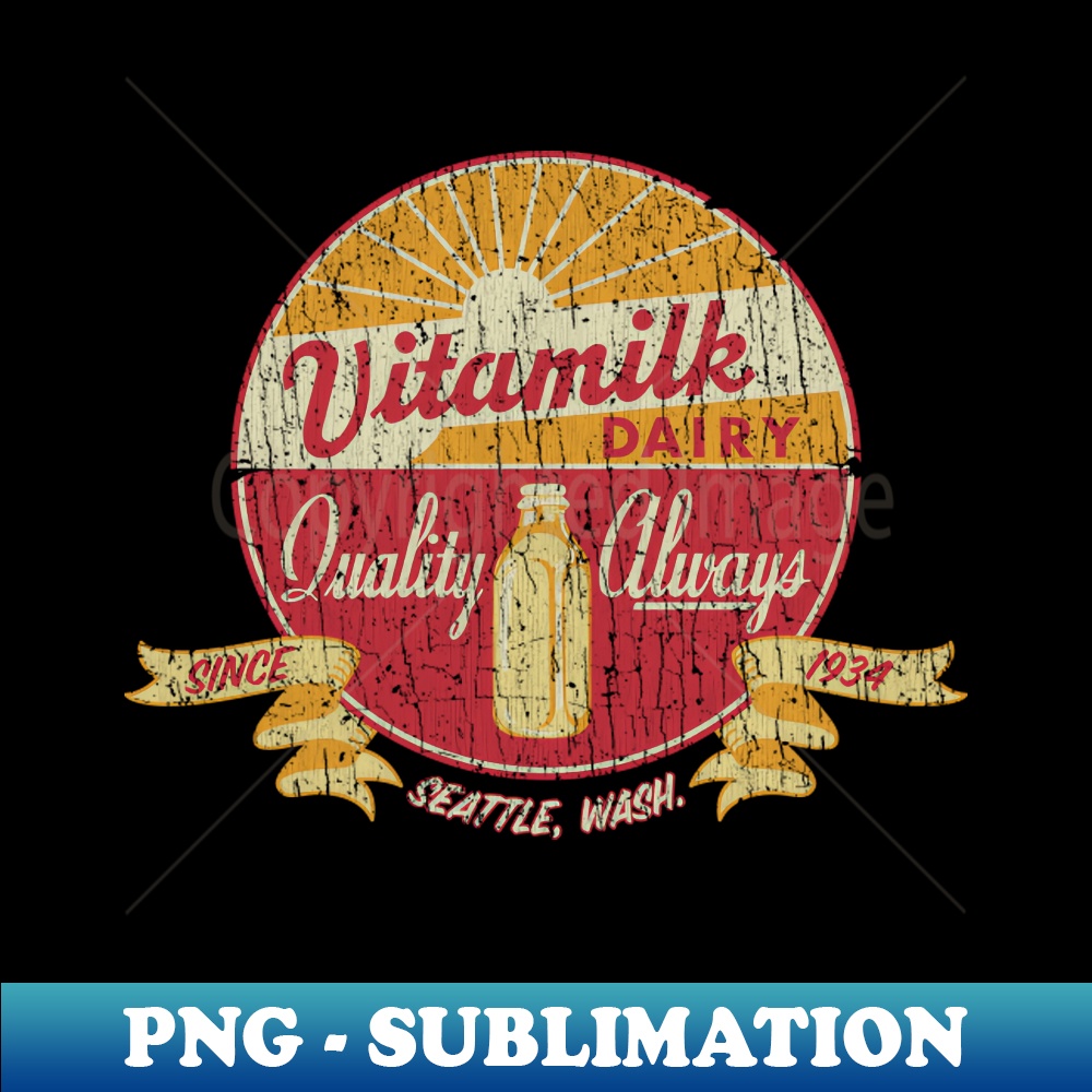 Vitamilk Dairy Seattle 1934 - Signature Sublimation PNG File | Inspire ...
