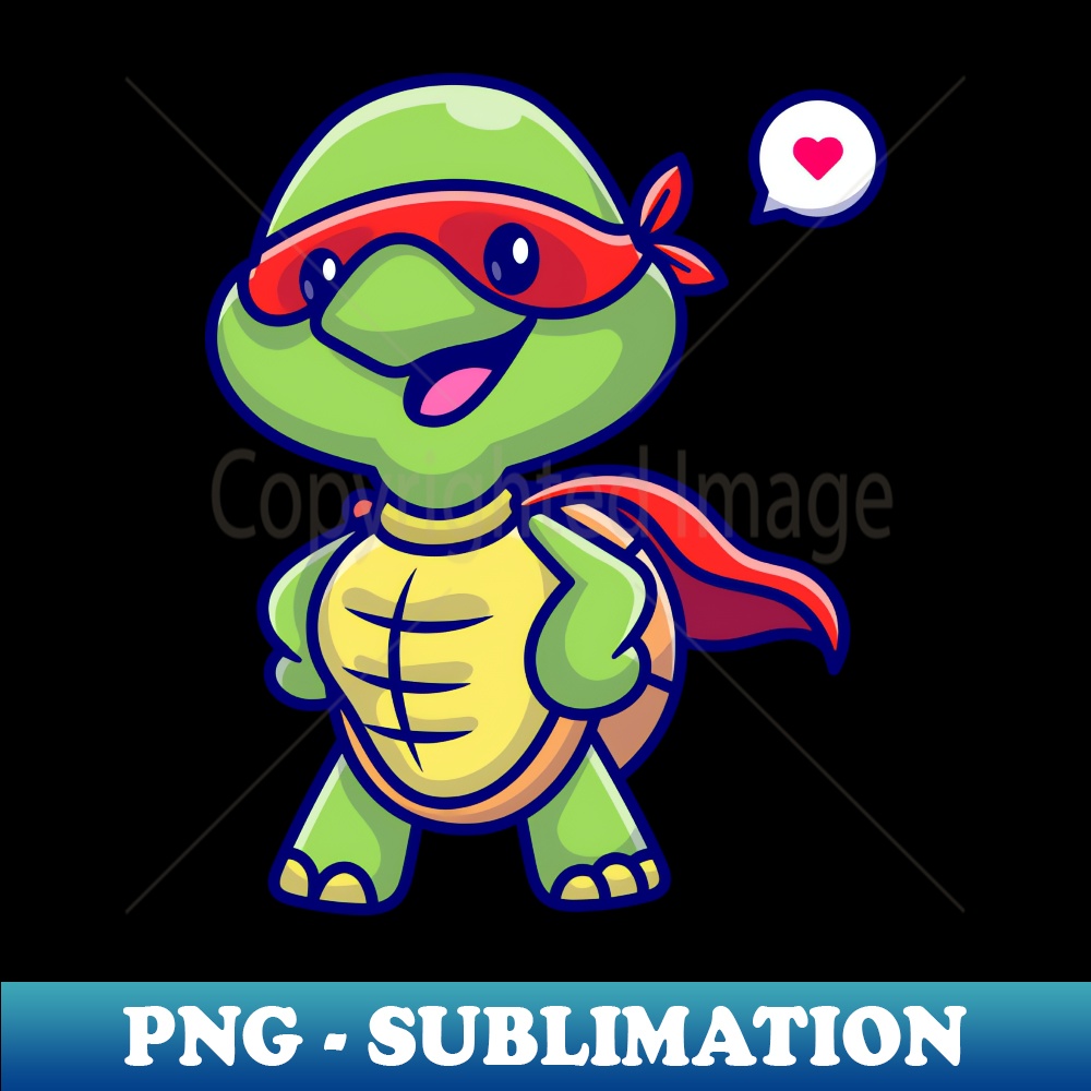 Cute Turtle Super Hero Cartoon - Exclusive PNG Sublimation D | Inspire ...