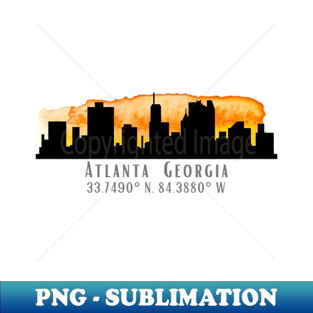 Atlanta City Skyline - PNG Transparent Digital Download File | Inspire ...