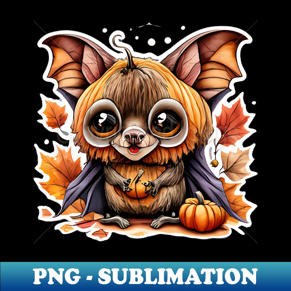 Spooky Autumn Bat Sticker Watercolor Delight with Fall Vibes | Inspire ...