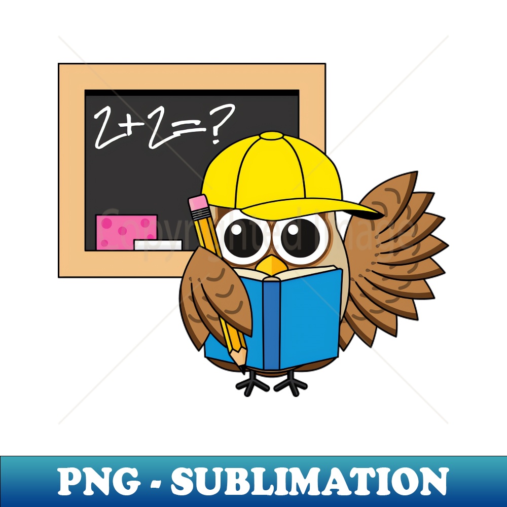 Cute School Student Owl Cartoon - Unique Sublimation PNG Dow | Inspire ...