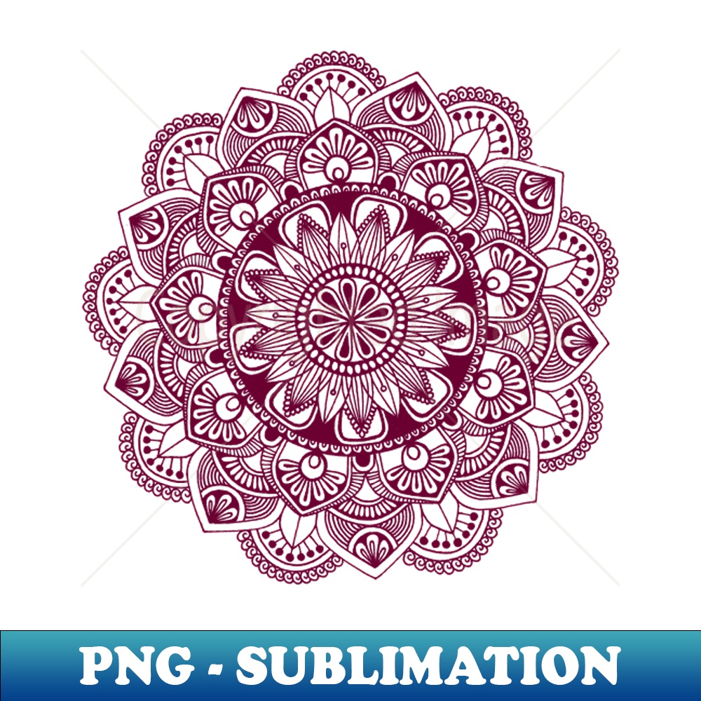 Mandala maroon - PNG Transparent Sublimation Design - Bold & | Inspire ...