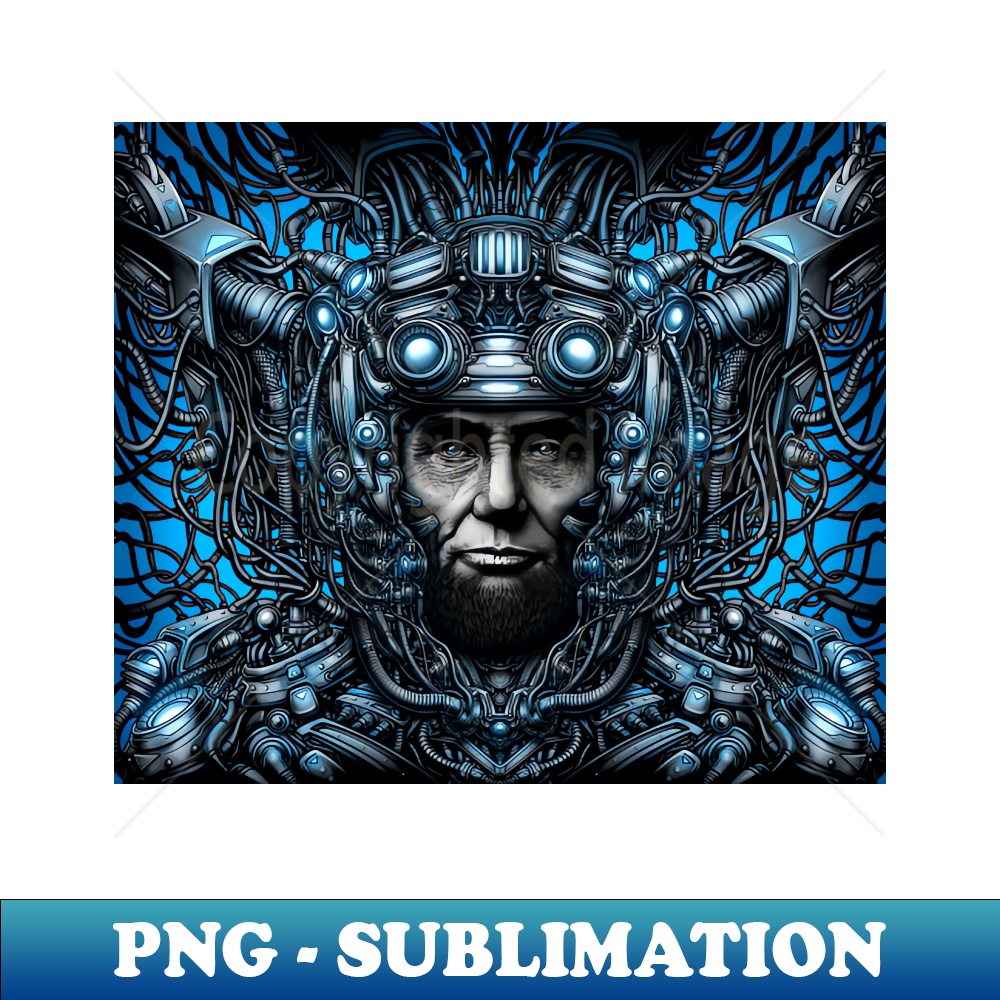 Cyberpunk Cyborg Abraham Lincoln 1 - Signature Sublimation P | Inspire ...
