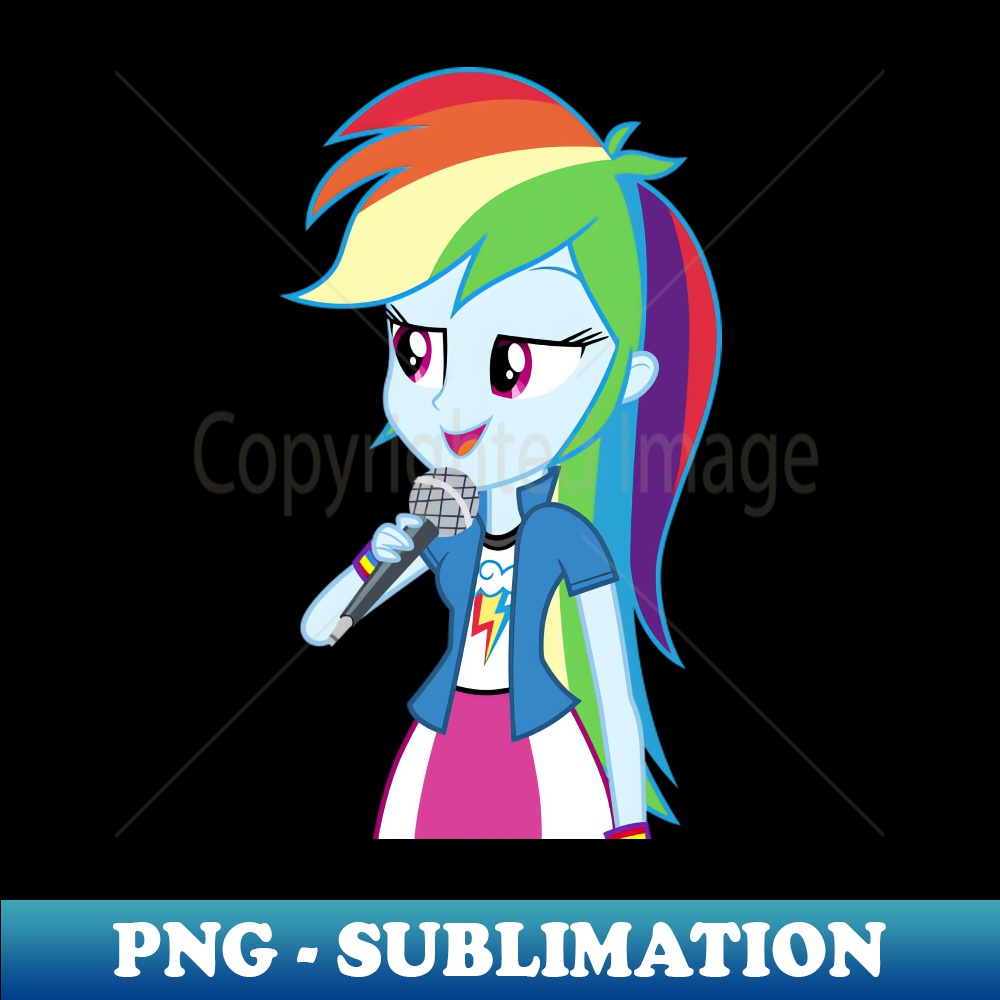 Rainbow Dash at the mic - Special Edition Sublimation PNG Fi | Inspire ...