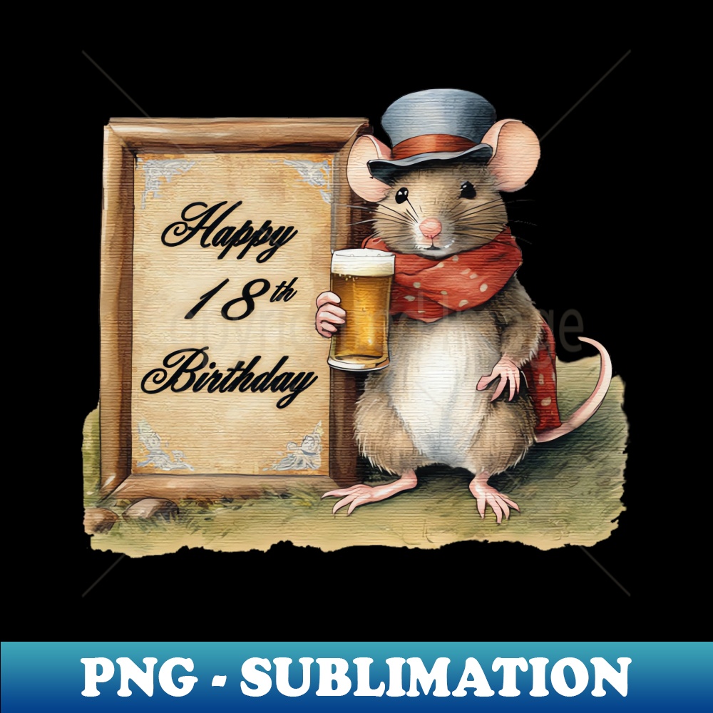 Happy 18th Birthday - PNG Transparent Sublimation Design - A - Inspire ...