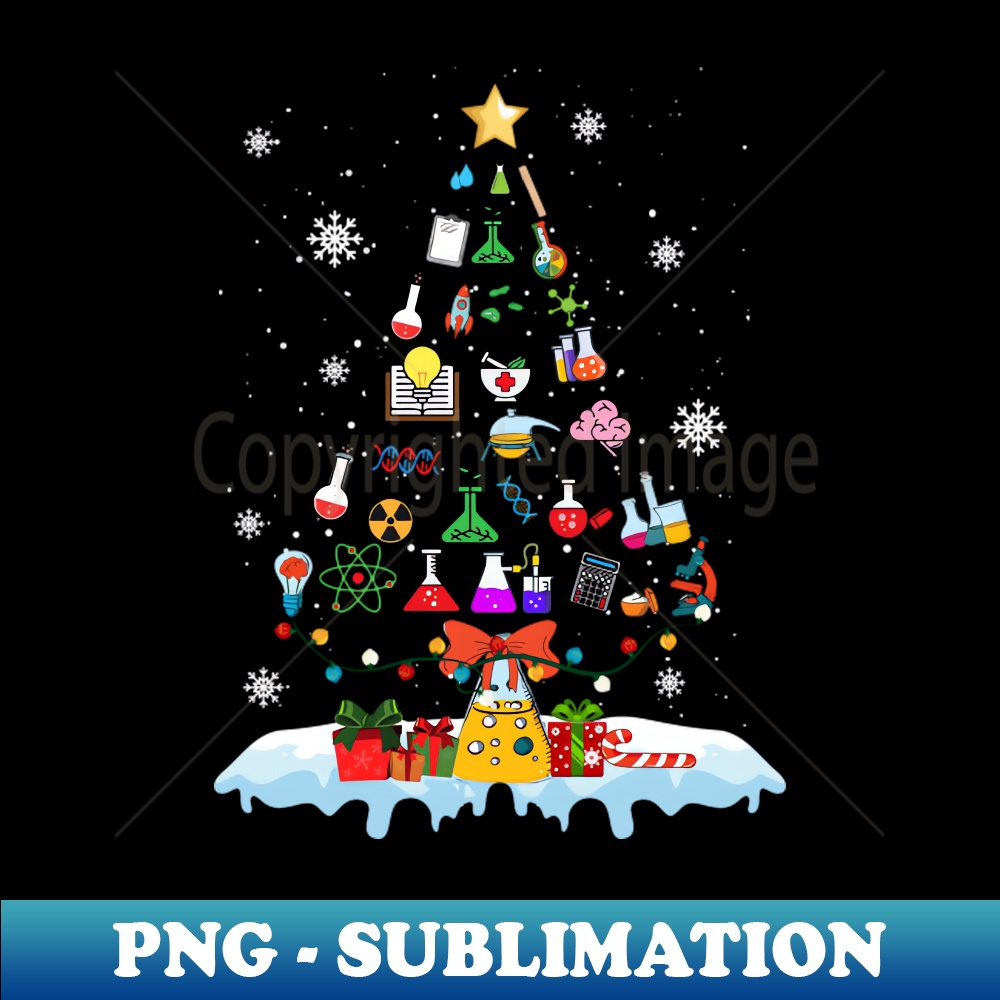 Science Teacher Christmas Tree Science Tools - Instant PNG S | Inspire ...