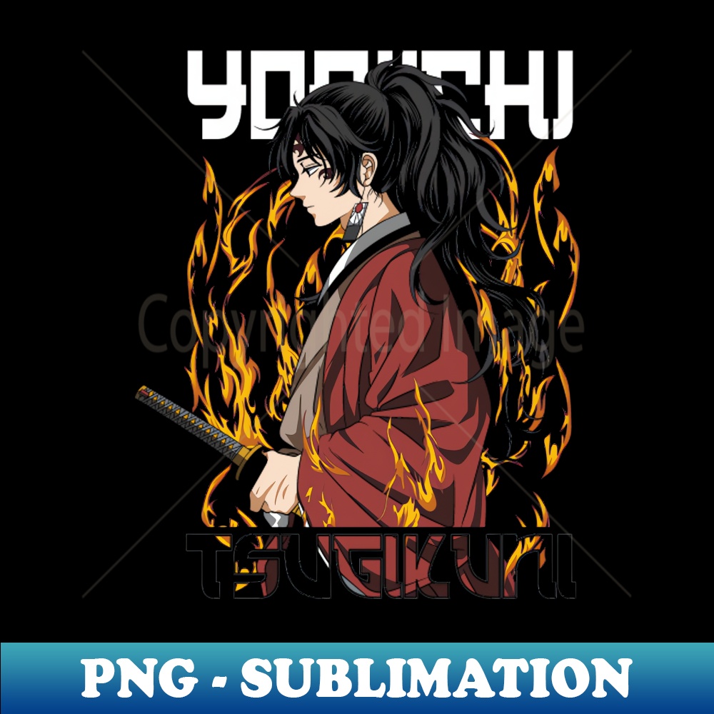 Yoriichi Tsugikuni - Demon Slayer - Vintage Sublimation PNG | Inspire ...
