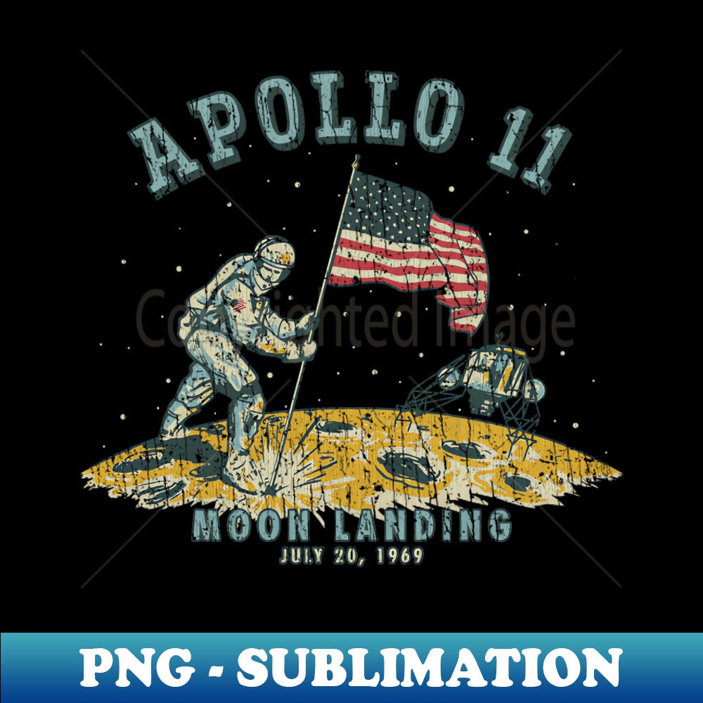 Apollo 11 Moon Landing 1969 - Elegant Sublimation PNG Downlo - Inspire ...