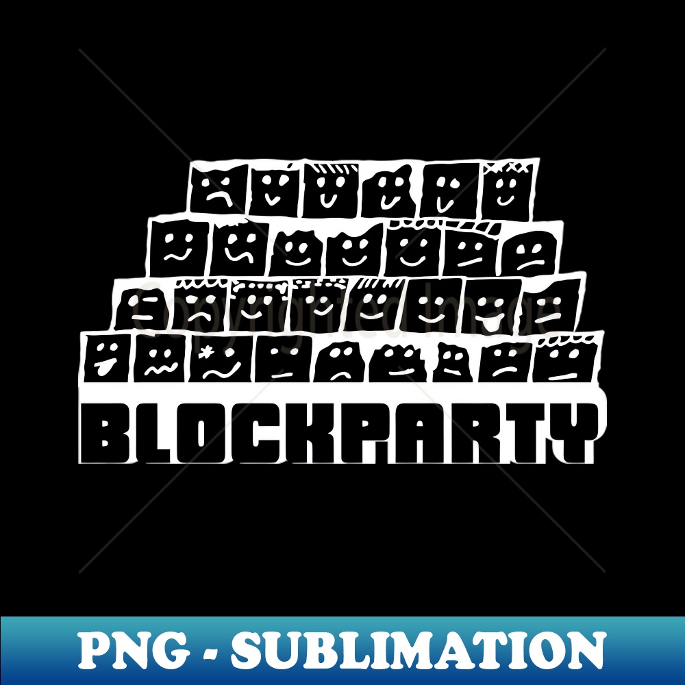 Block Party - Emoticon - Cute Blocks - PNG Sublimation Digit | Inspire ...