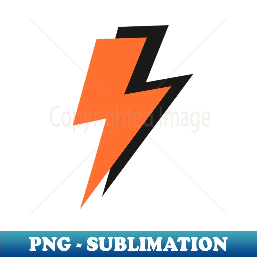 Orange and Black on Grey Lightning Bolts - Professional Subl | Inspire ...