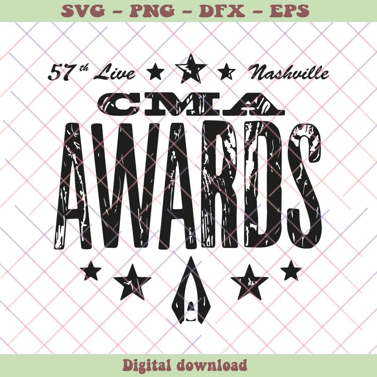 Vintage 57th Live CMA Awards SVG - Inspire Uplift