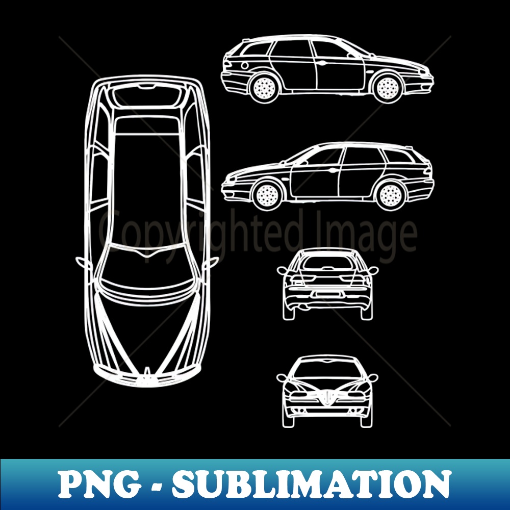 drawing of 156 wagon an italian car - High-Quality PNG Subli | Inspire ...