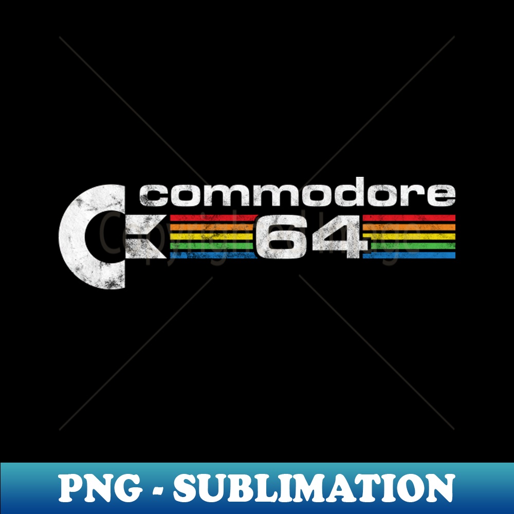 Commodore 64 logo Vintage Texture - High-Resolution PNG Subl | Inspire ...