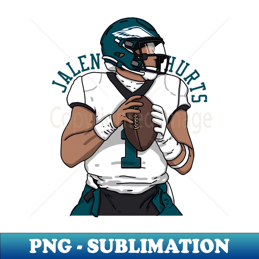 Jalen Hurts Comic Style - High-Resolution PNG Sublimation Fi | Inspire Uplift