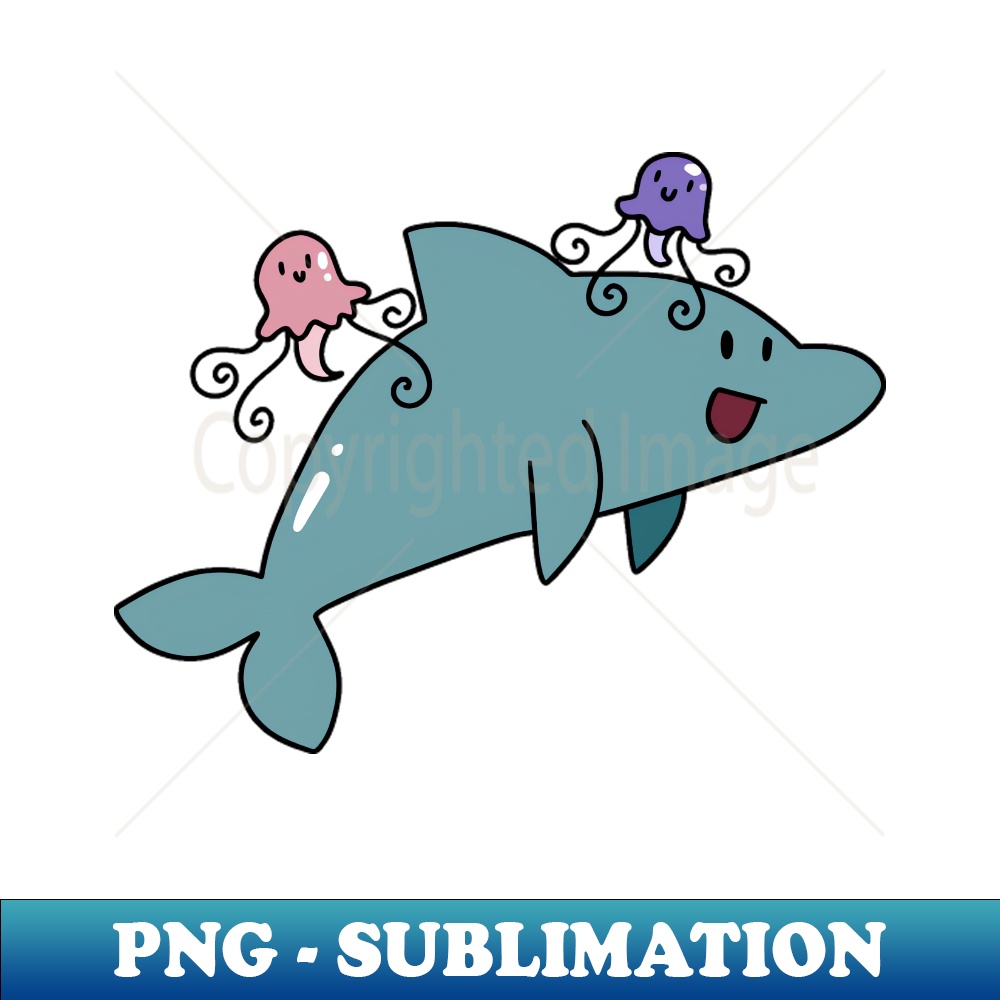 Dolphin with Jellyfish Friends - Artistic Sublimation Digita | Inspire ...