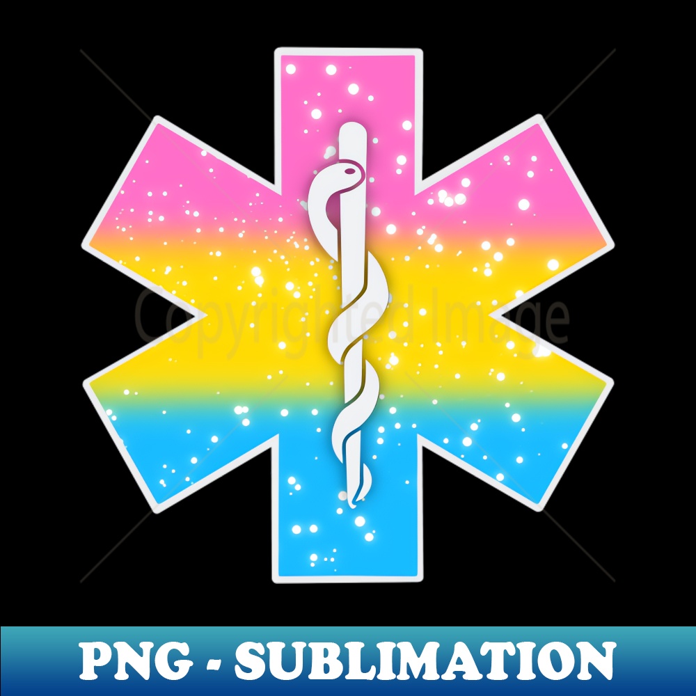 EMS EMT Paramedic Pansexual Pan pride Star of Life Flag - PN | Inspire ...