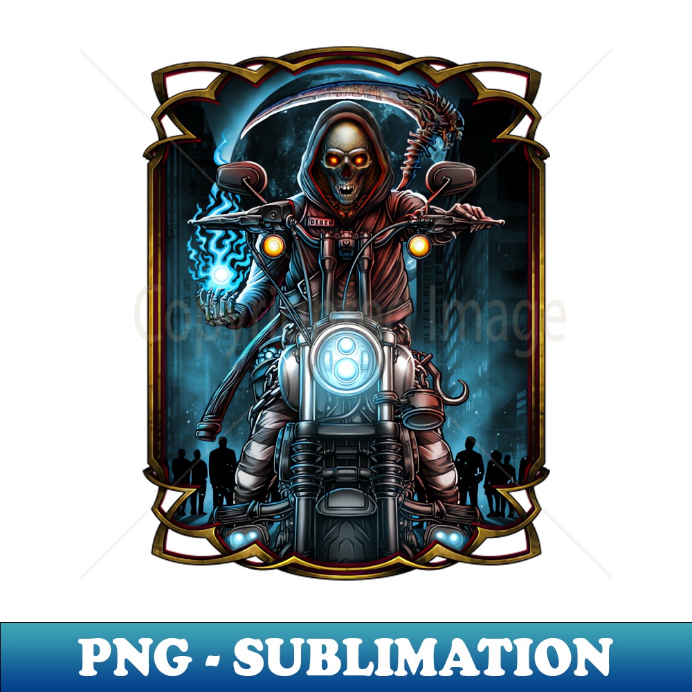 Grim Reaper Motorcycle - Elegant Sublimation PNG Download - | Inspire ...