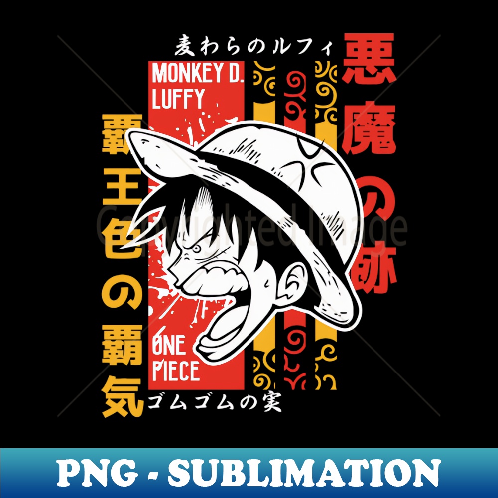 Monkey D Luffy - One Piece - Instant PNG Sublimation Downloa | Inspire ...