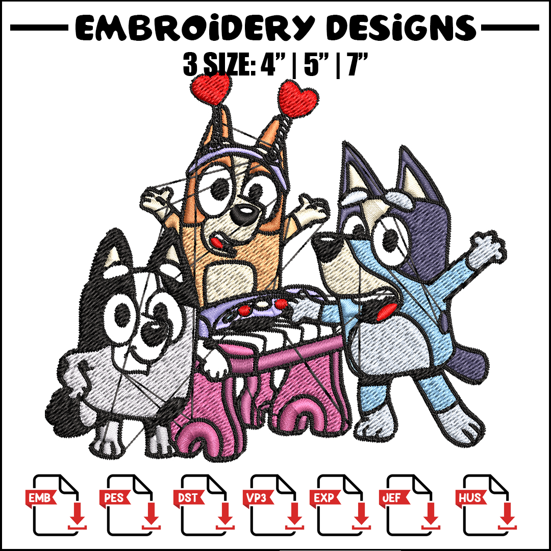 Happy birthday bluey Embroidery, Bluey Embroidery, Embroider | Inspire ...