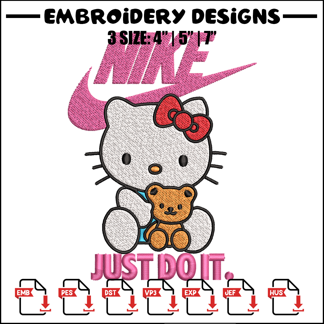 Hello kitty Nike Embroidery design, Hello kitty Embroidery, | Inspire ...