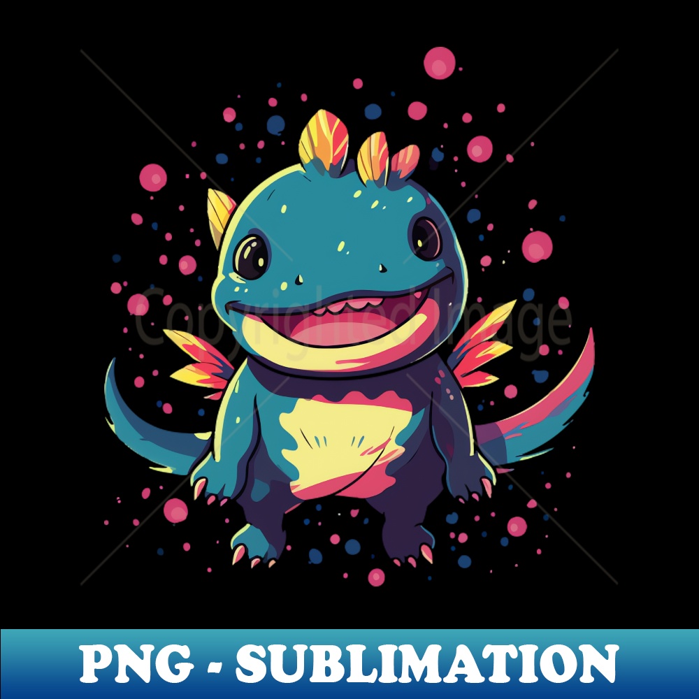 Axolotl Smiling - PNG Transparent Sublimation Design - Unlea | Inspire ...
