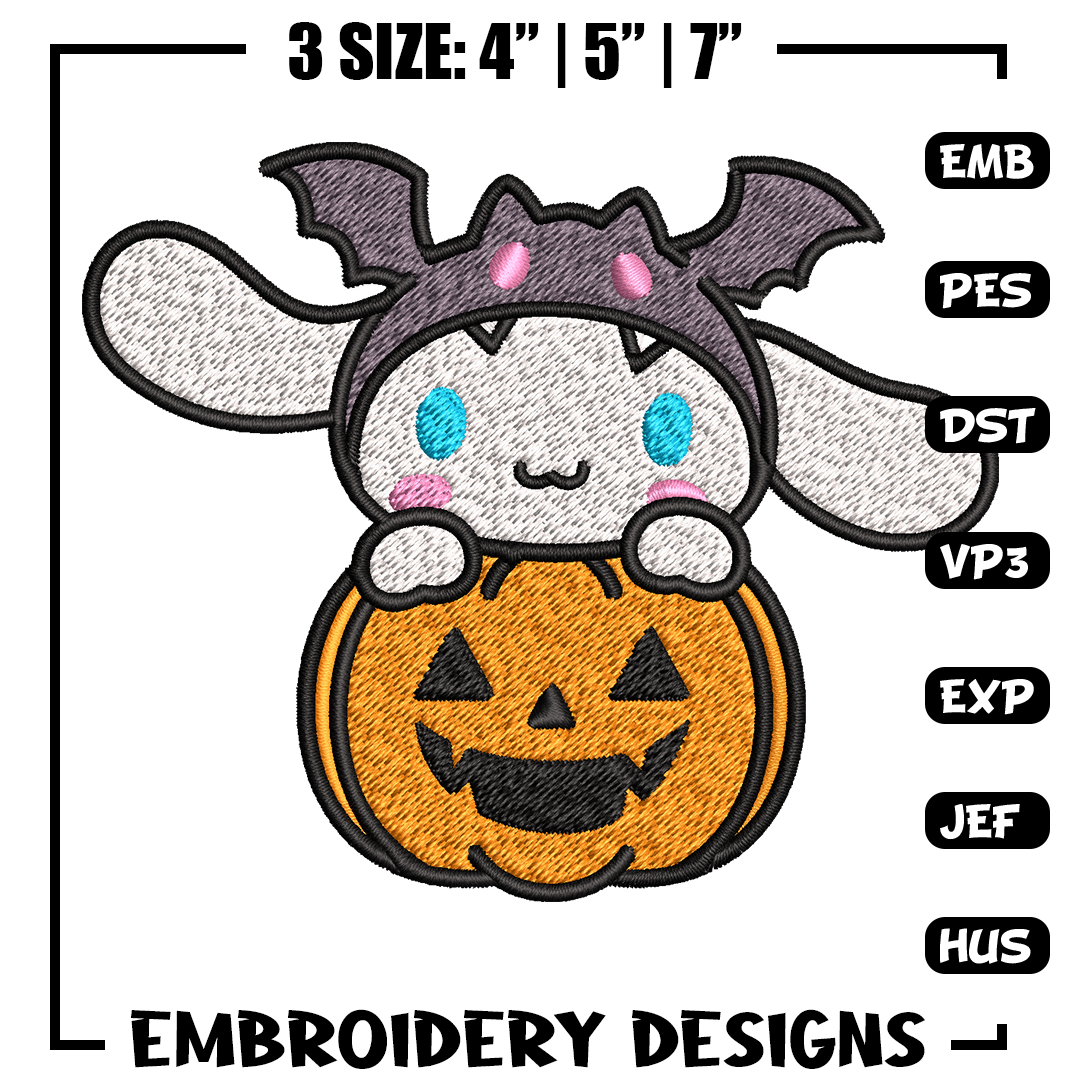 Halloween Cinnamoroll Embroidery design, Hello kitty Embroid | Inspire ...