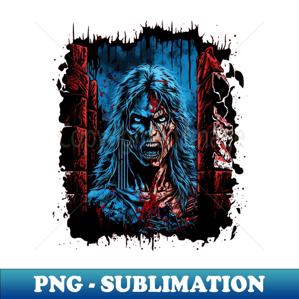 inspired by 80s metal album covers w skeleton - PNG Sublimat | Inspire ...