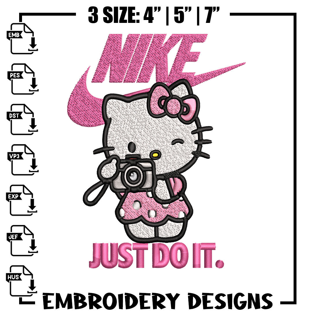 Hello kitty Nike Embroidery design, hello kitty cartoon, Emb - Inspire ...