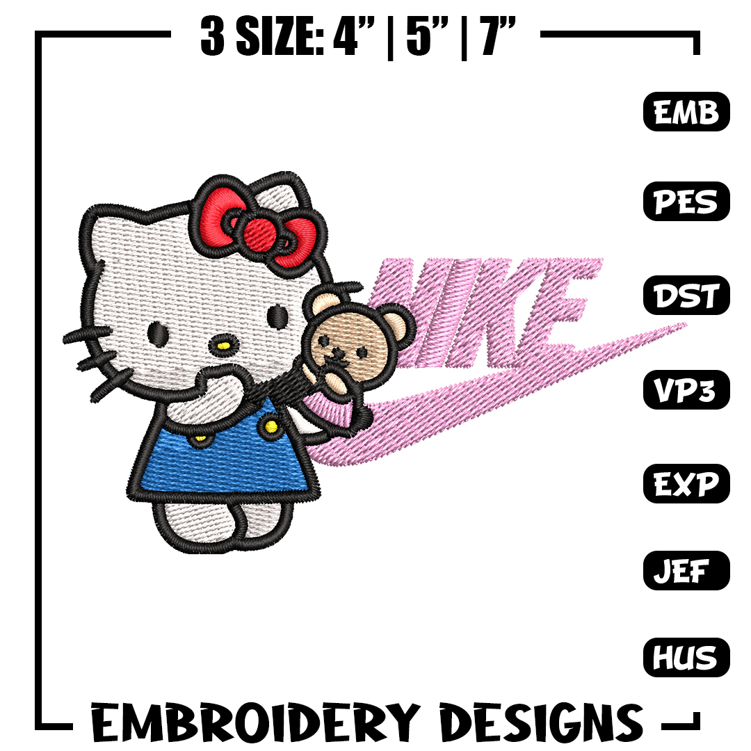 Hello kitty Nike Embroidery design, hello kitty cartoon, Emb - Inspire ...