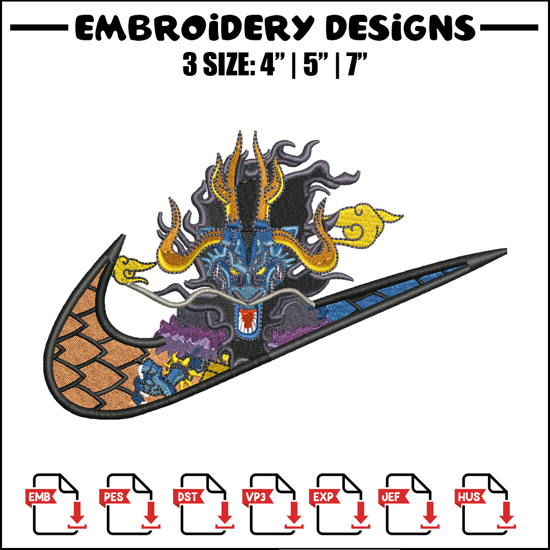 Kaido Nike embroidery design, One Piece embroidery, nike des - Inspire ...