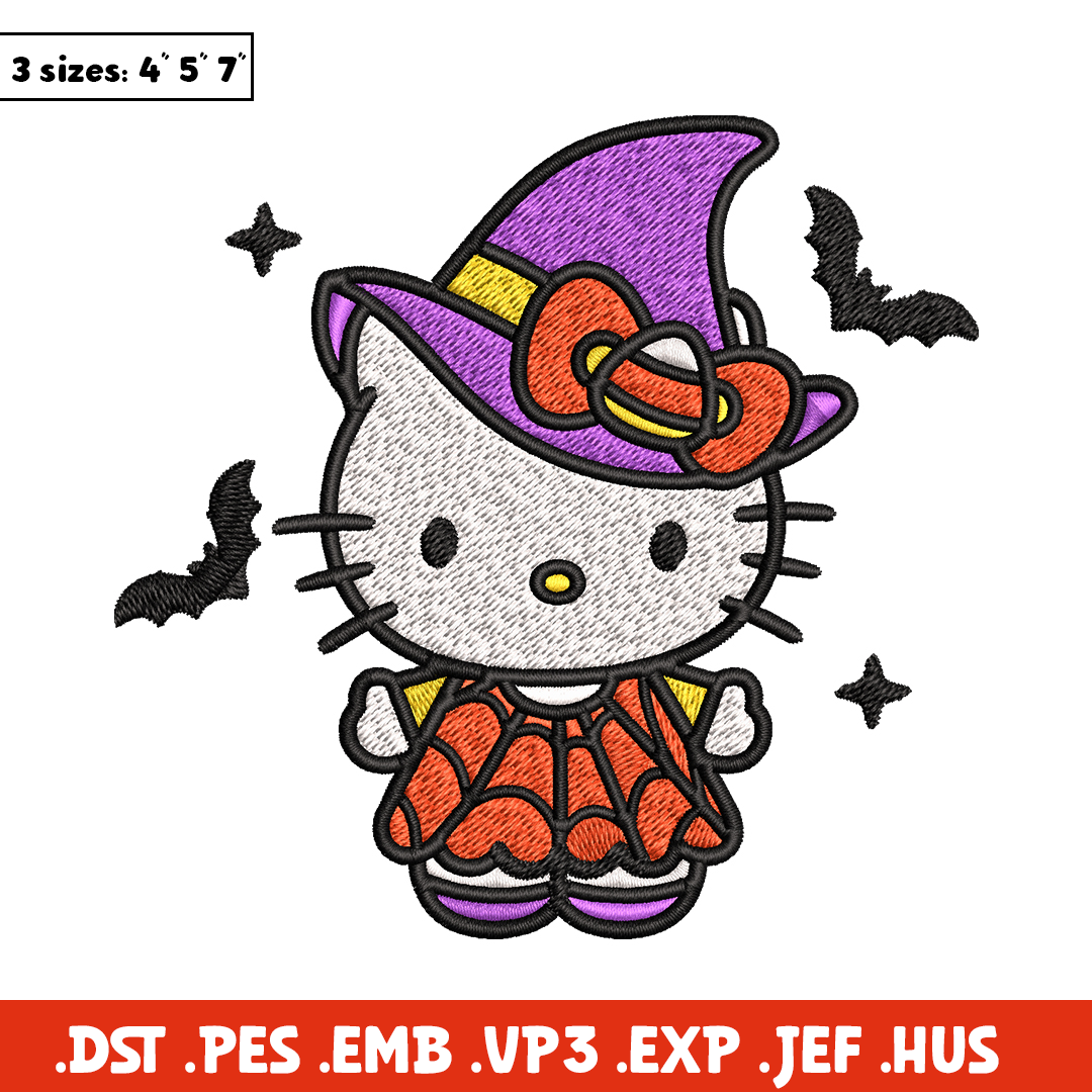 Hello kitty witch Embroidery design, Hello kitty Embroidery, | Inspire ...