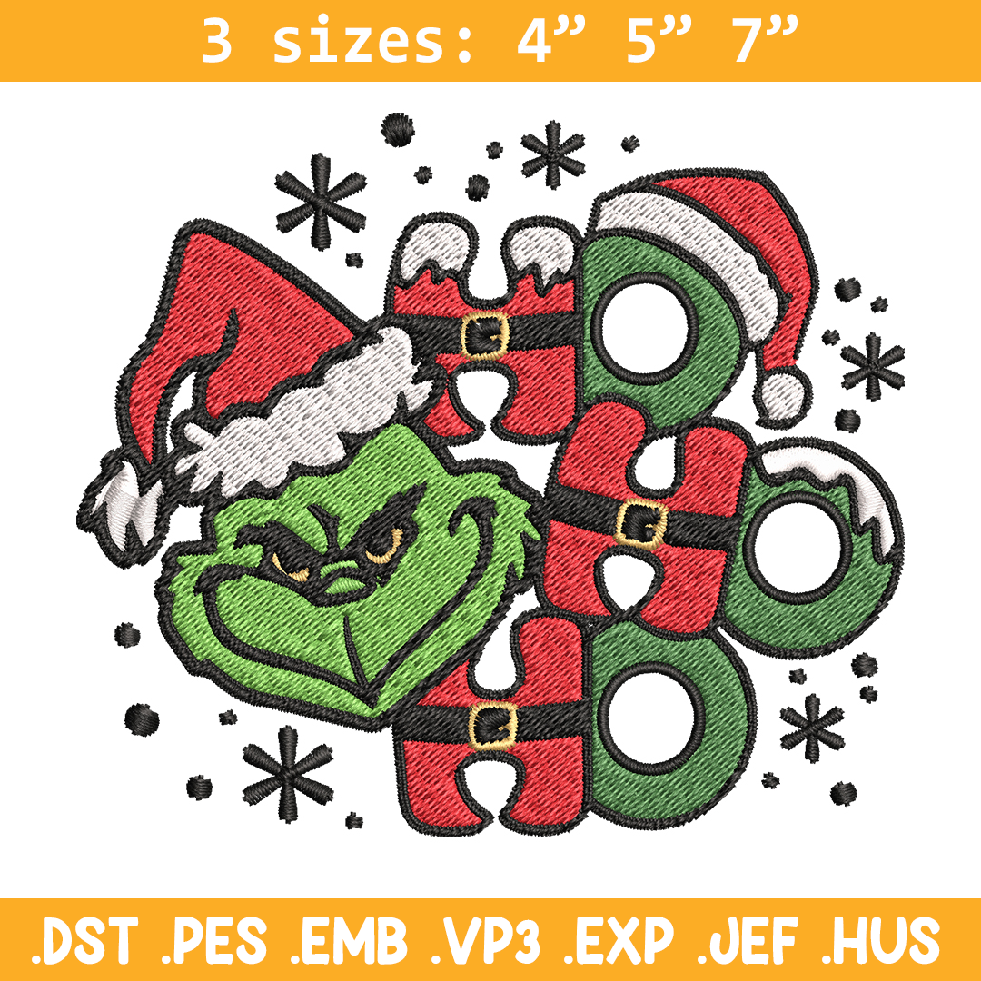 Ho Ho Ho The Grinch Embroidery design, Grinch christmas Embr - Inspire ...