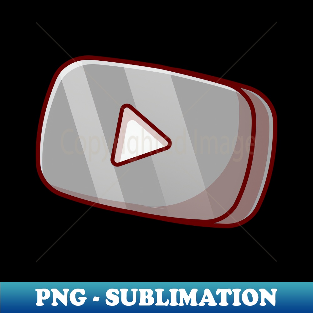 Silver Play Button in Rounded Rectangle Music Cartoon Vector | Inspire ...