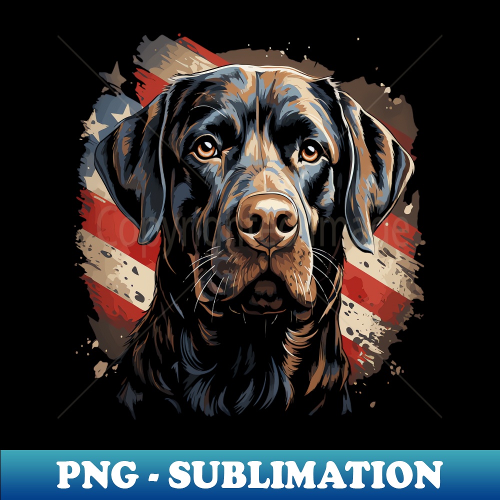 Patriotic Labrador Retriever - High-Resolution PNG Sublimati | Inspire ...