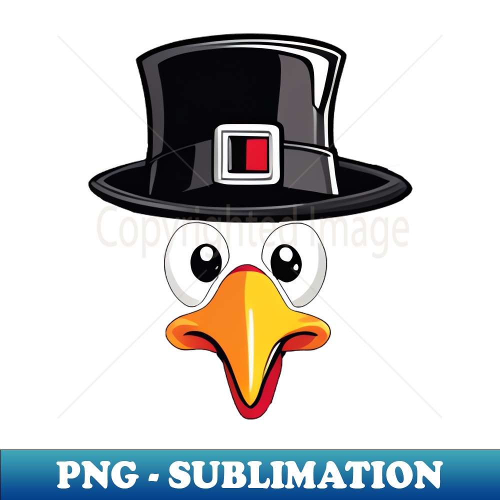 Turkey head face with pilgrim head thanksgiving design - Uni | Inspire ...
