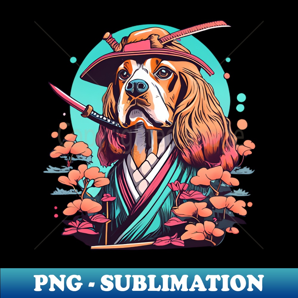 Cocker Spaniel Samurai A Dark Fantasy Fusion with Vibrant En | Inspire ...