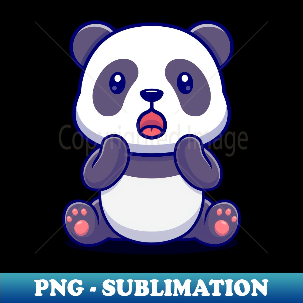 Cute Panda Surprised Cartoon - Stylish Sublimation Digital D | Inspire ...
