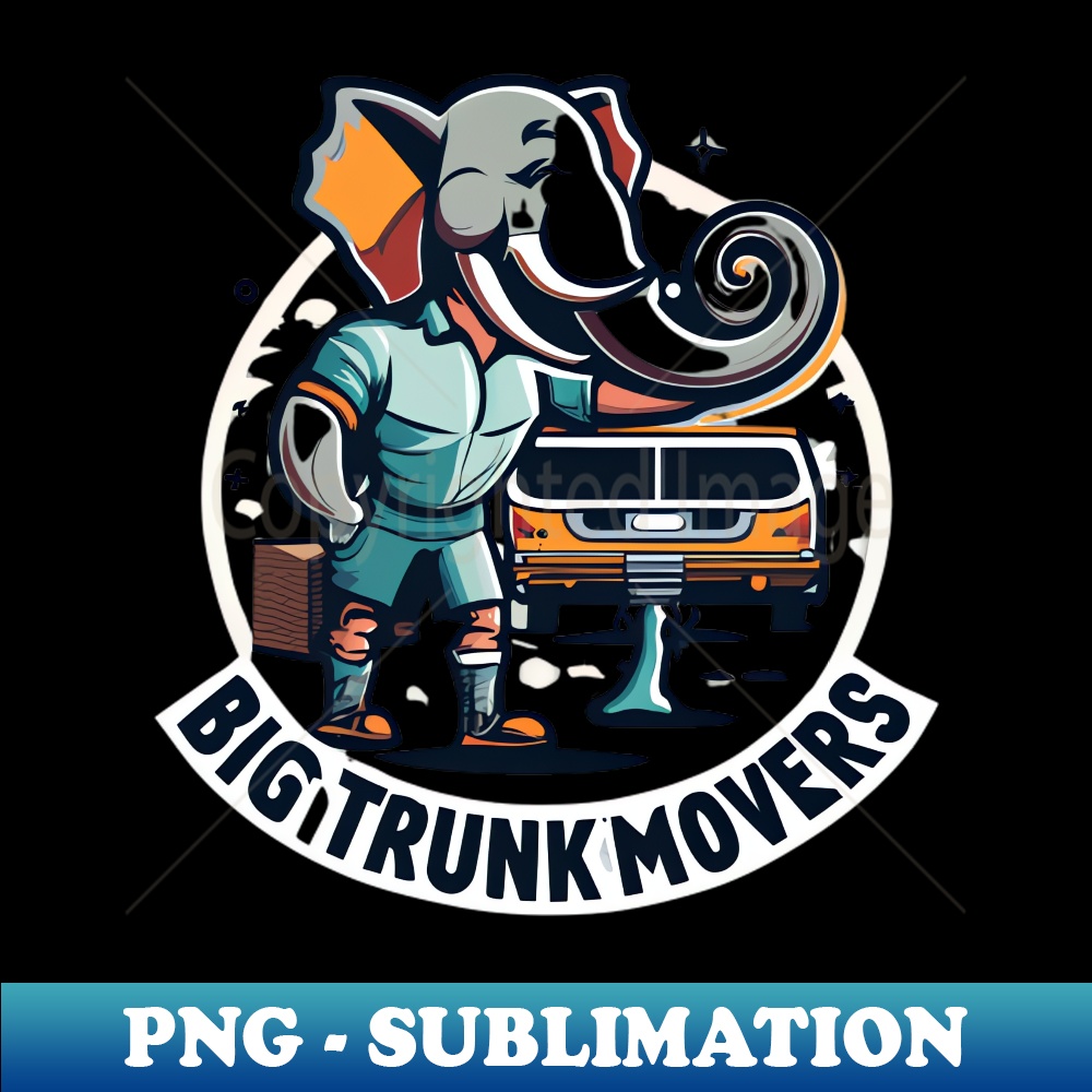 Big Trunk Movers Smiling Elephant-Faced Human Mascot with Mo | Inspire ...