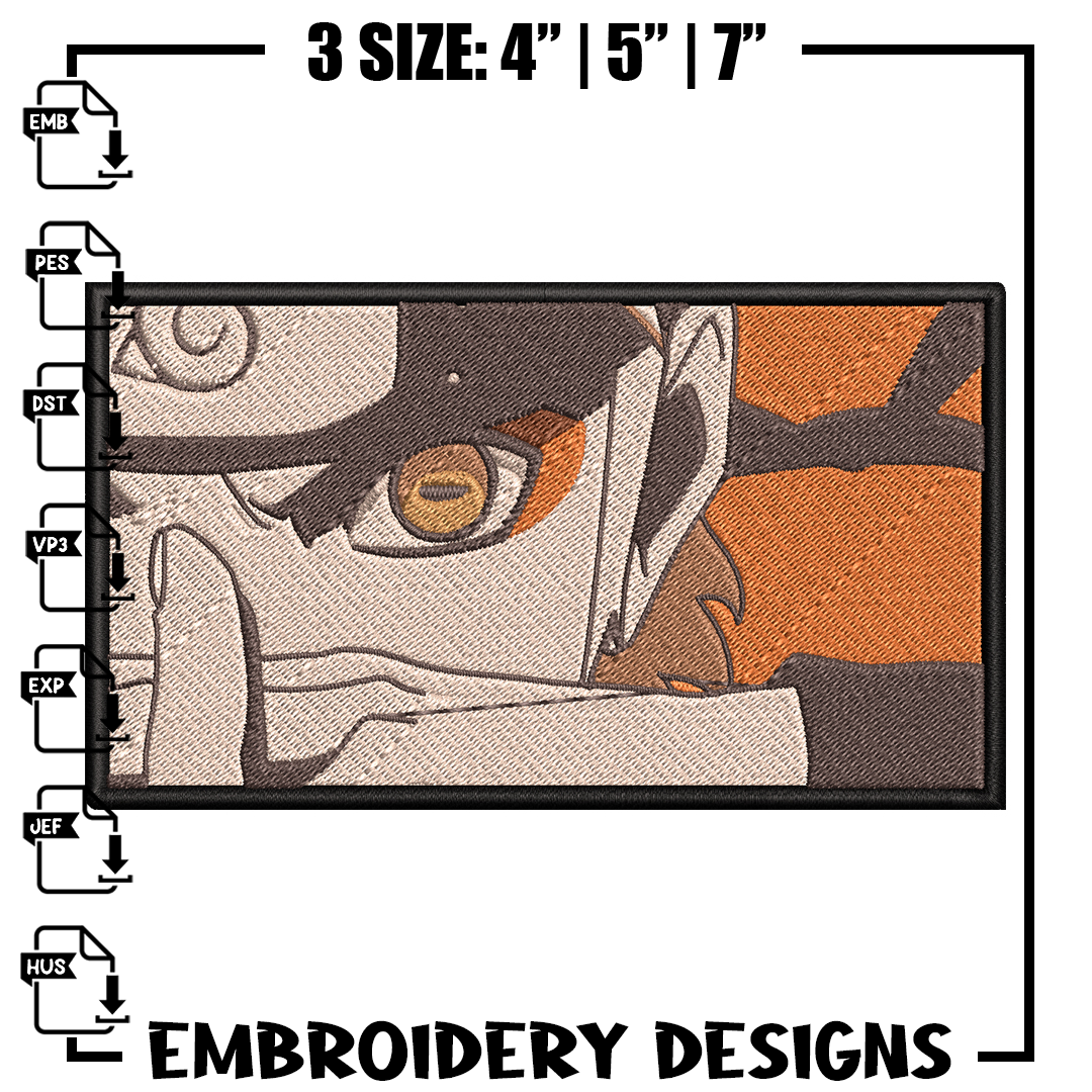 Naruto eyes embroidery design, Naruto embroidery, logo desig | Inspire ...